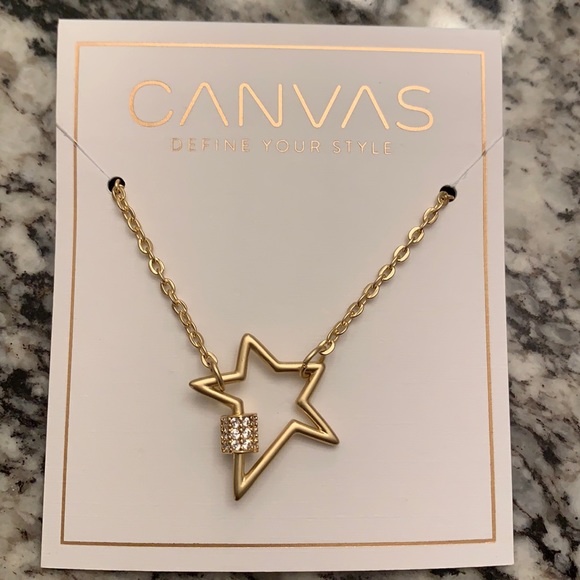 Bella Canvas | Jewelry | Canvas Gold Star Necklace | Poshmark